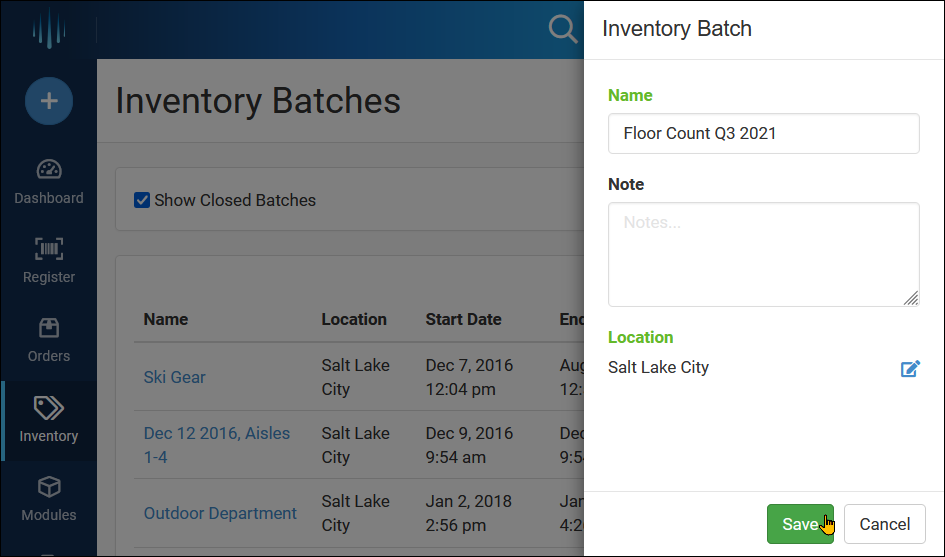 Batch Inventory Updates