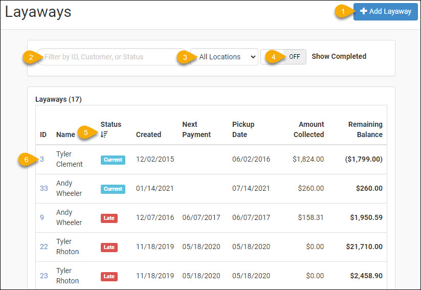 Layaways