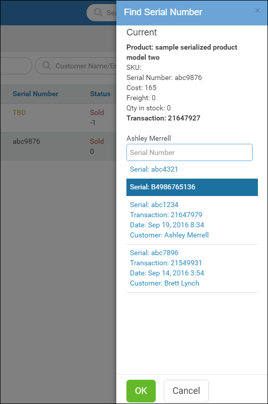 Manage Serialized Inventory