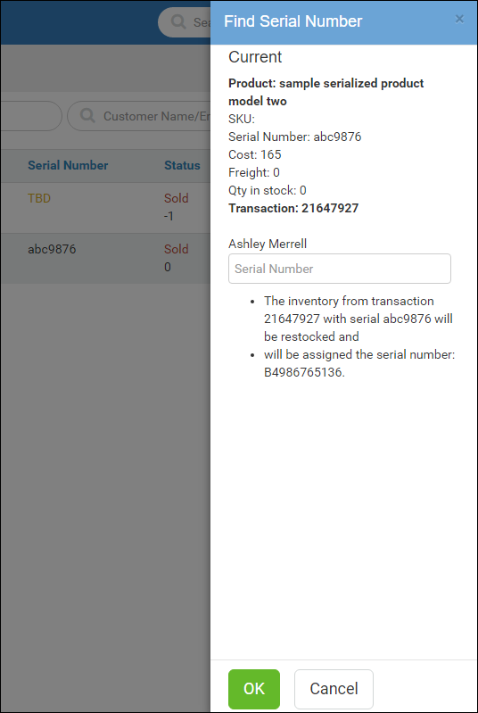 Manage Serialized Inventory