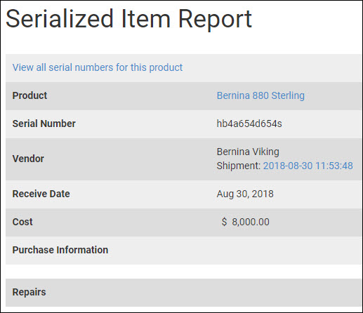 Manage Serialized Inventory
