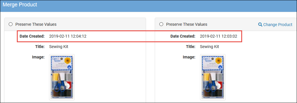 Merge Duplicate Products