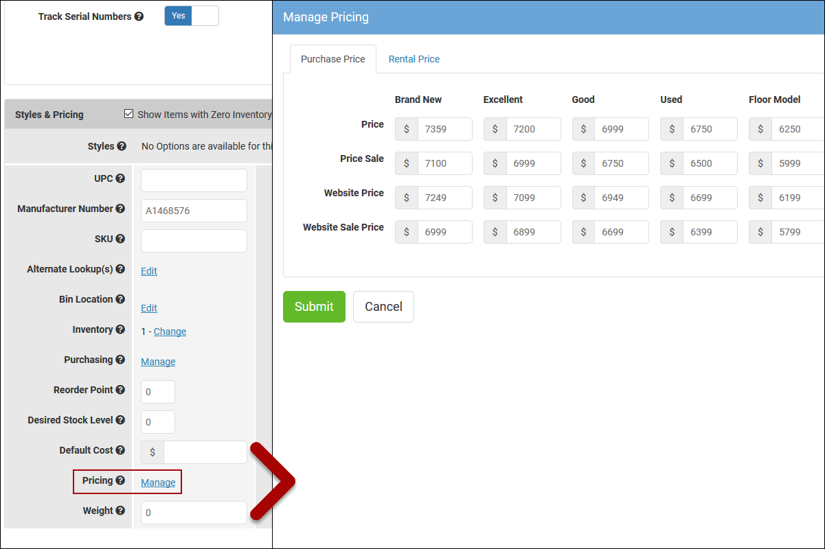 Product Condition Levels
