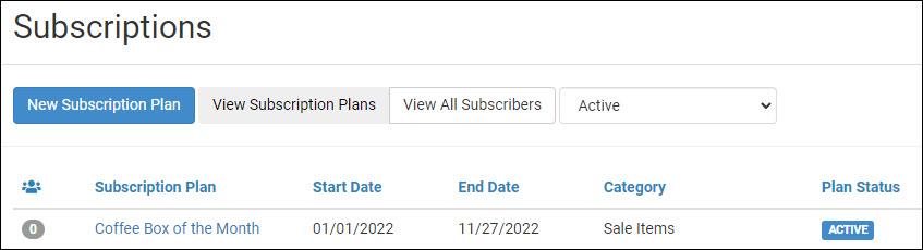 Product Subscriptions