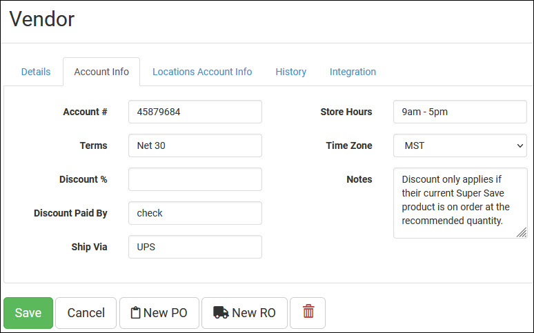 Departments, Categories, and Vendors